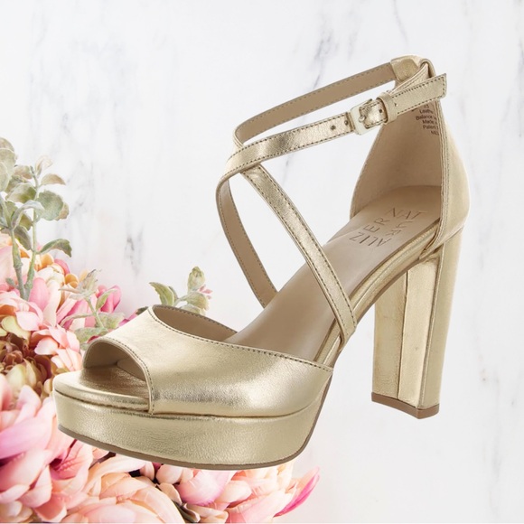 Naturalizer | Shoes | Naturalizer Melody Platform Gold Heels | Poshmark